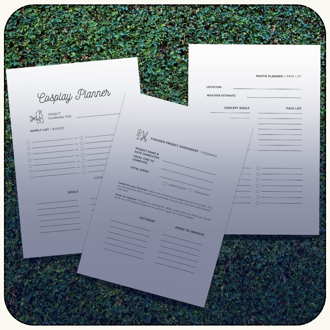 Sewing and Cosplay Project Planners – Maridah