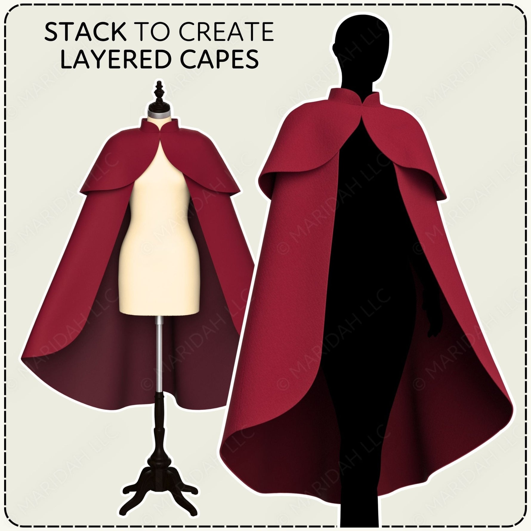 Cosplay Cape Pack vol 4 Printable Sewing Pattern – Maridah